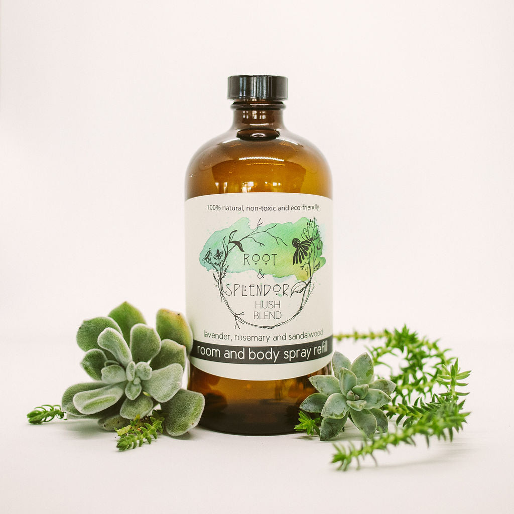 Hush Blend Room and Body Spray (lavender, rosemary & sandalwood) – ROOT ...